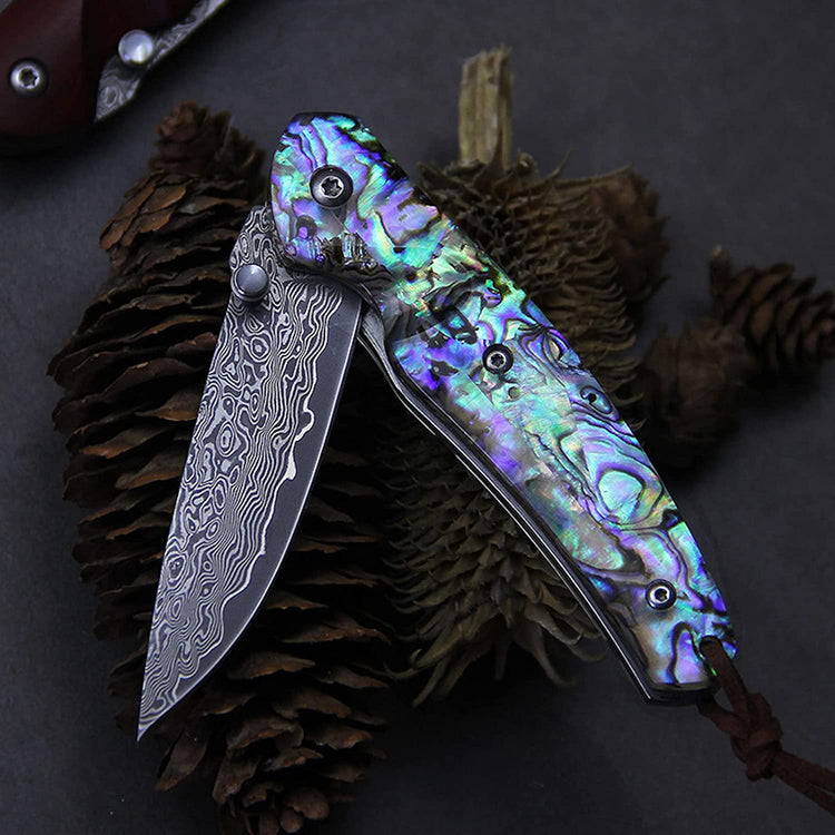 North Rustic | Engraved Damascus Knives – Pocket, Chef & Hunting